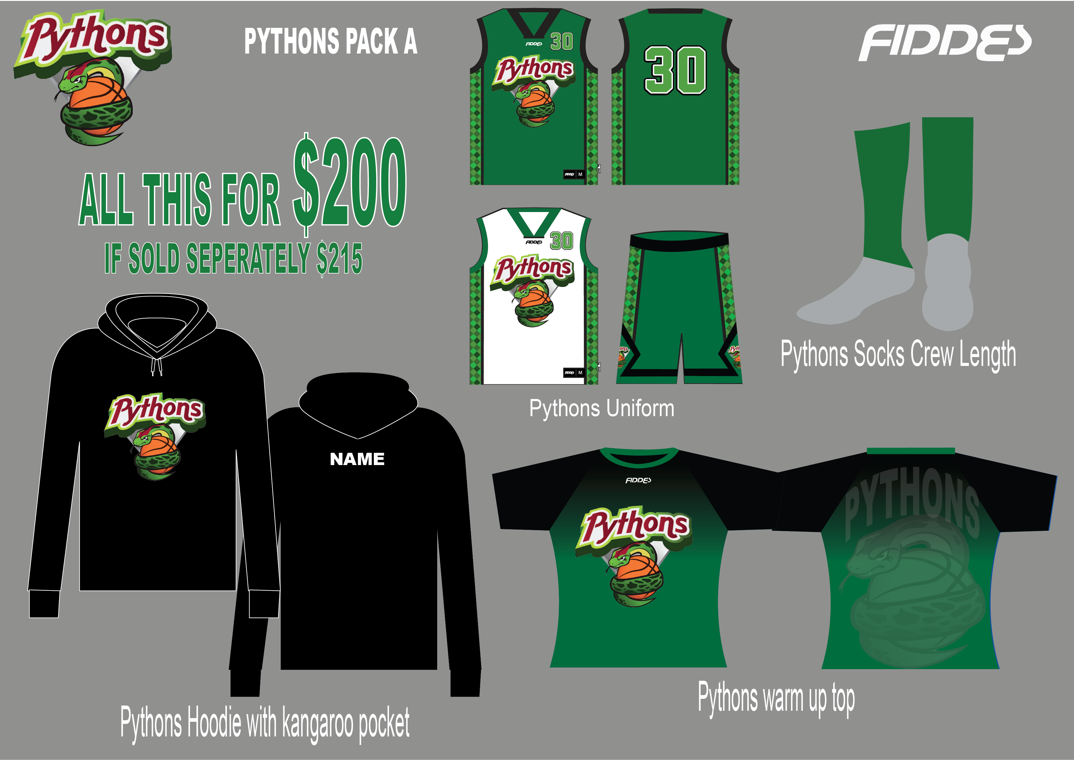 Pythons – Pack A – Basic Starter Pack – Fiddes Direct