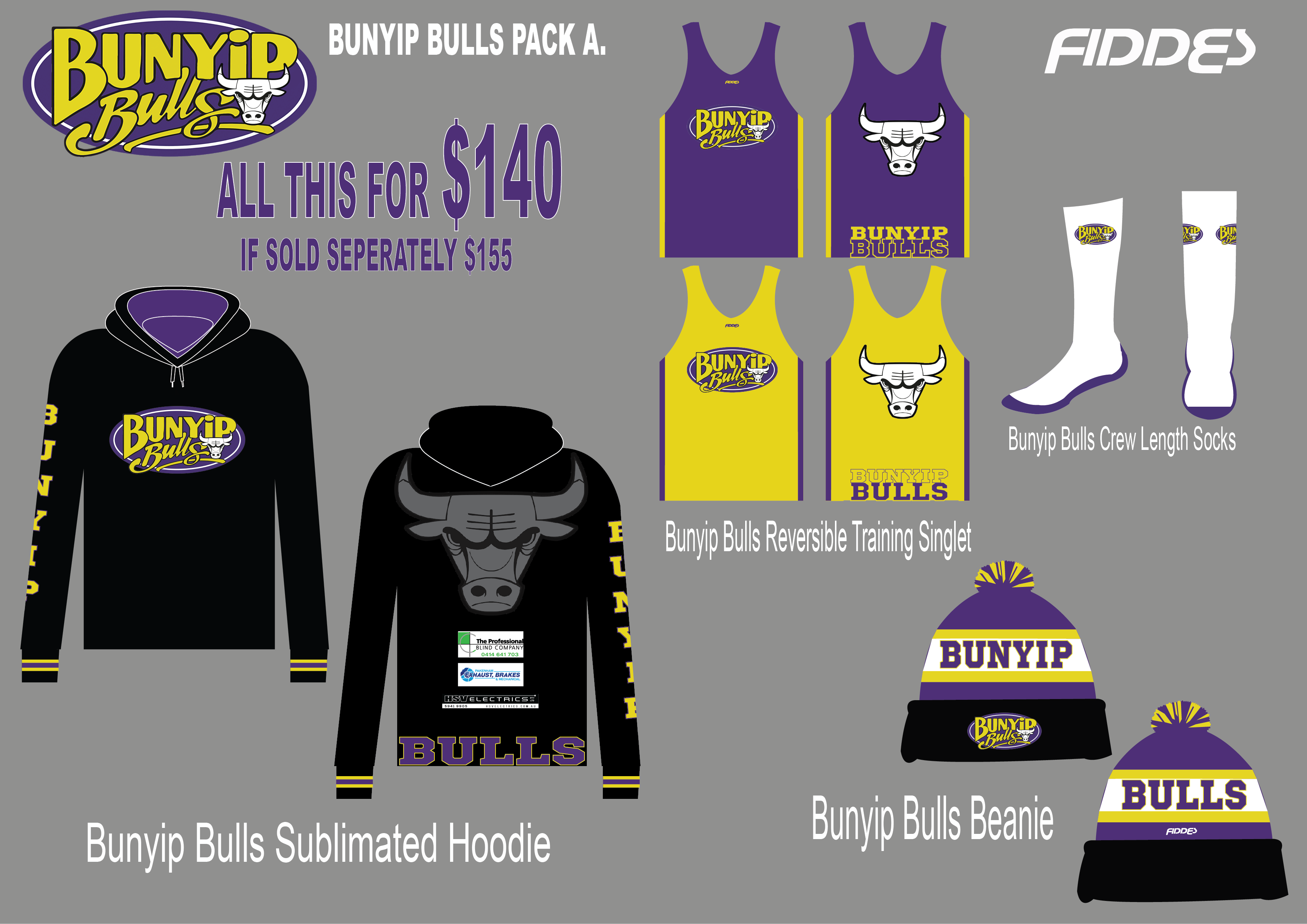 Bunyip Bulls Pack A – Fiddes Direct