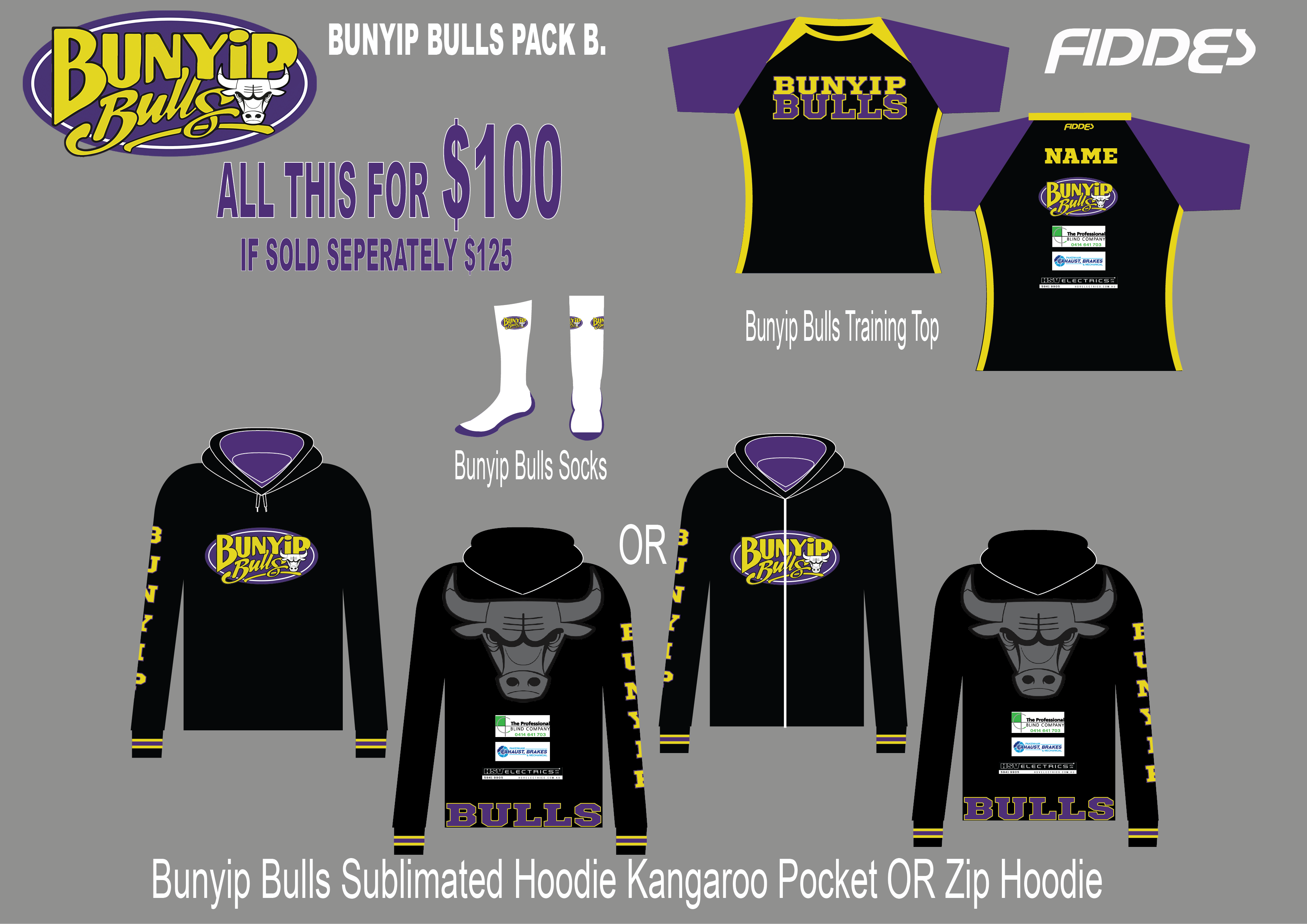 Bunyip Bulls Pack B – Fiddes Direct