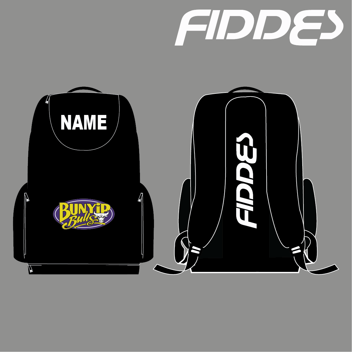 Basketball Bags Bunyip Bulls Back Pack Organize Your Gear Fiddes Direct