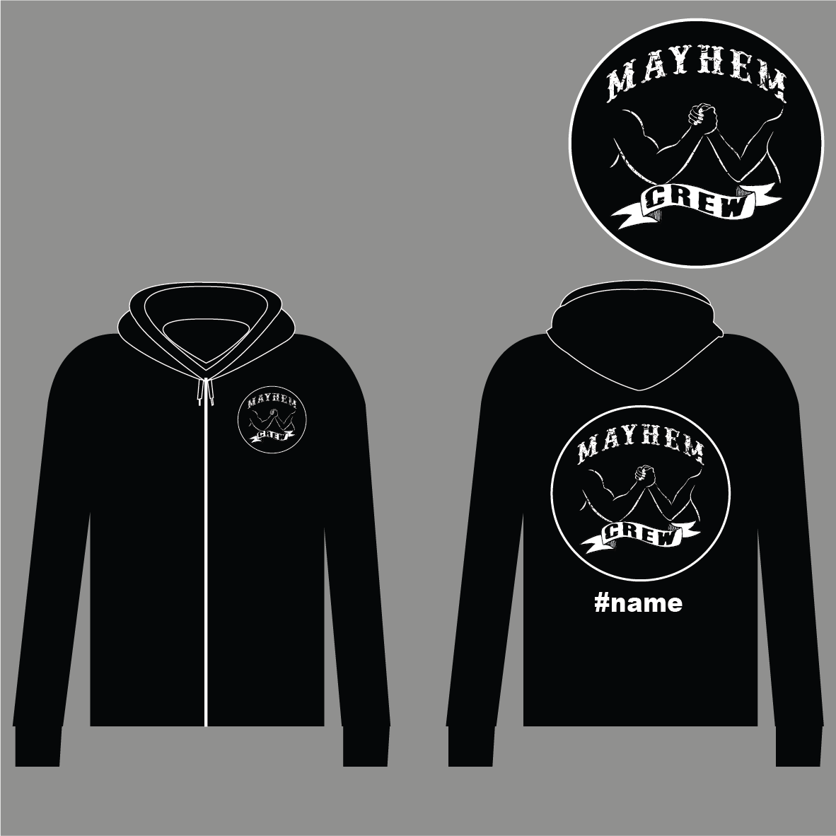 Mayhem Crew Zip Hoodie – Fiddes Direct